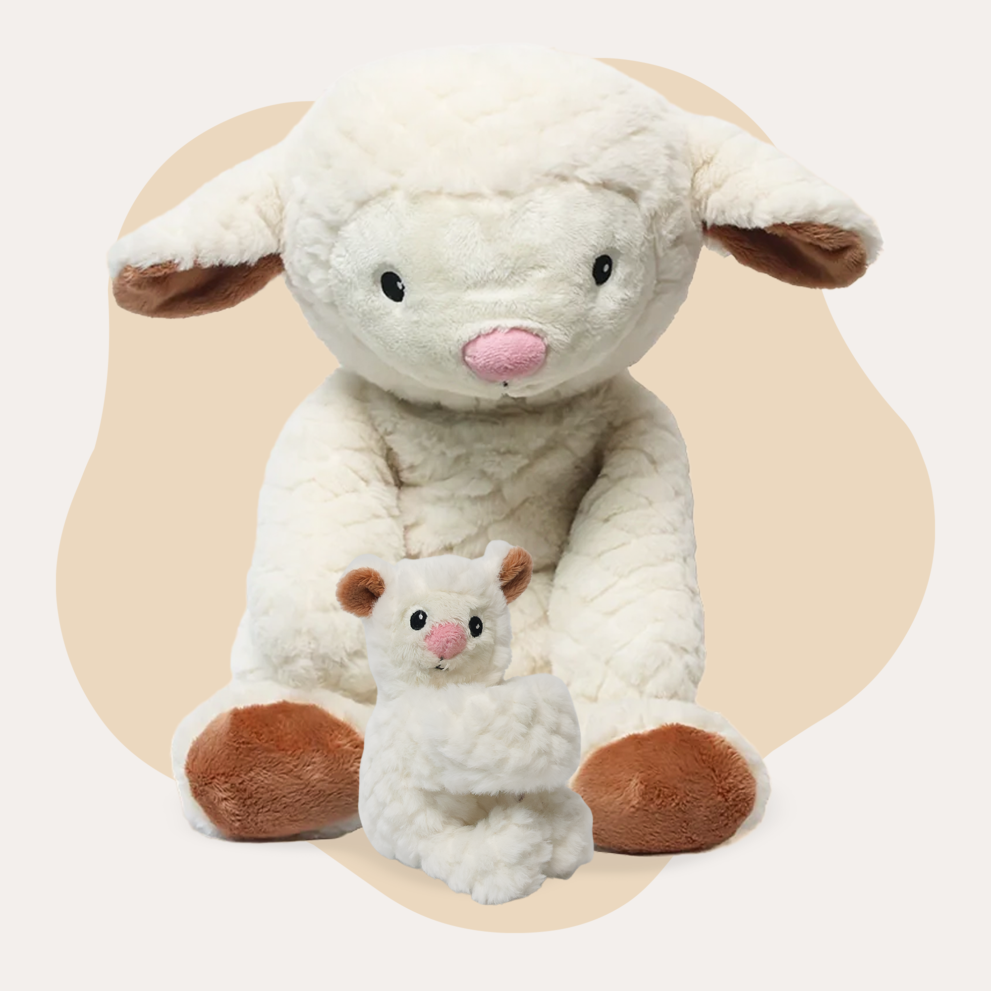 Voordeelbundel verzwaringsknuffel schaap mini & groot | Lotgenootje